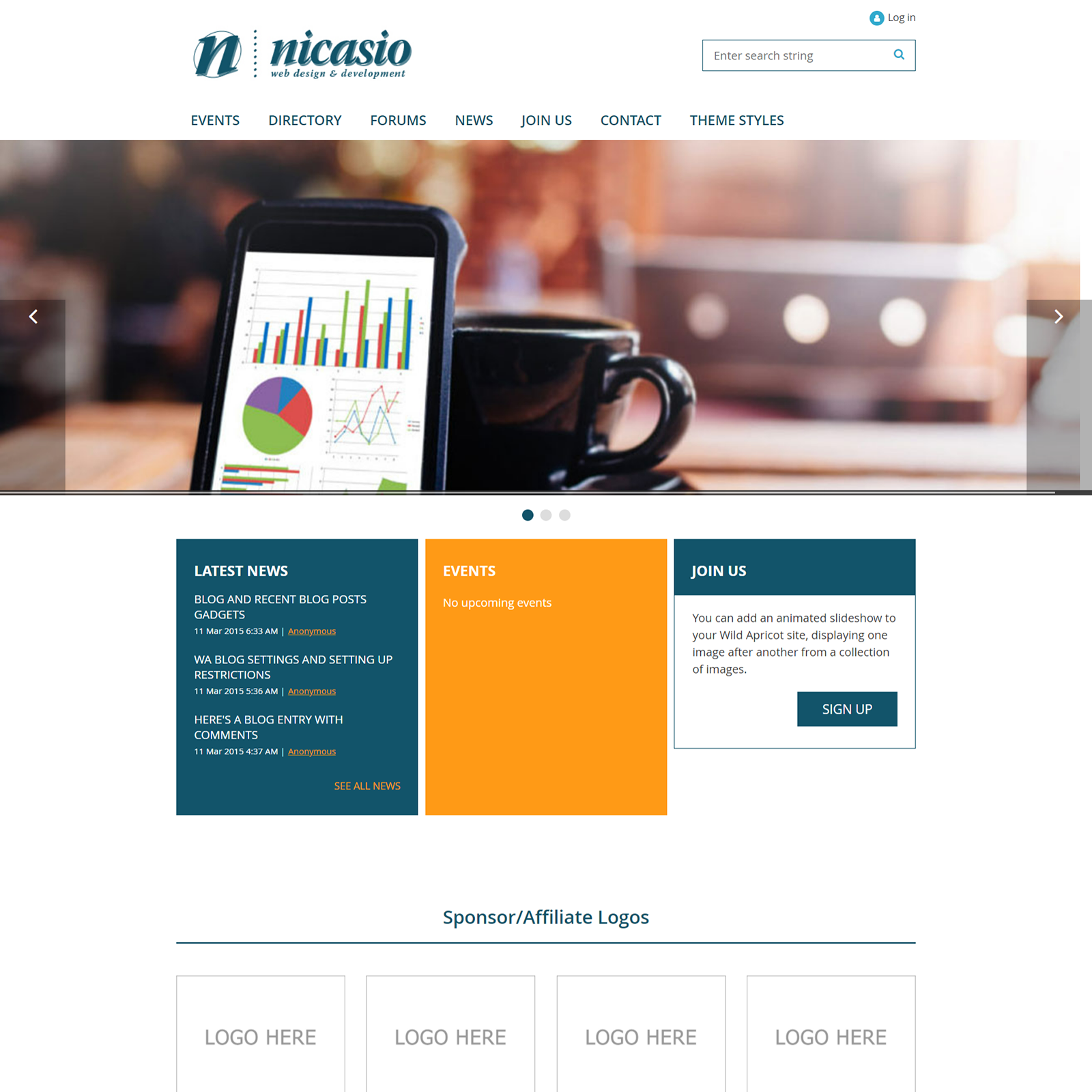 Custom Wild Apricot Themes by Nicasio Design
